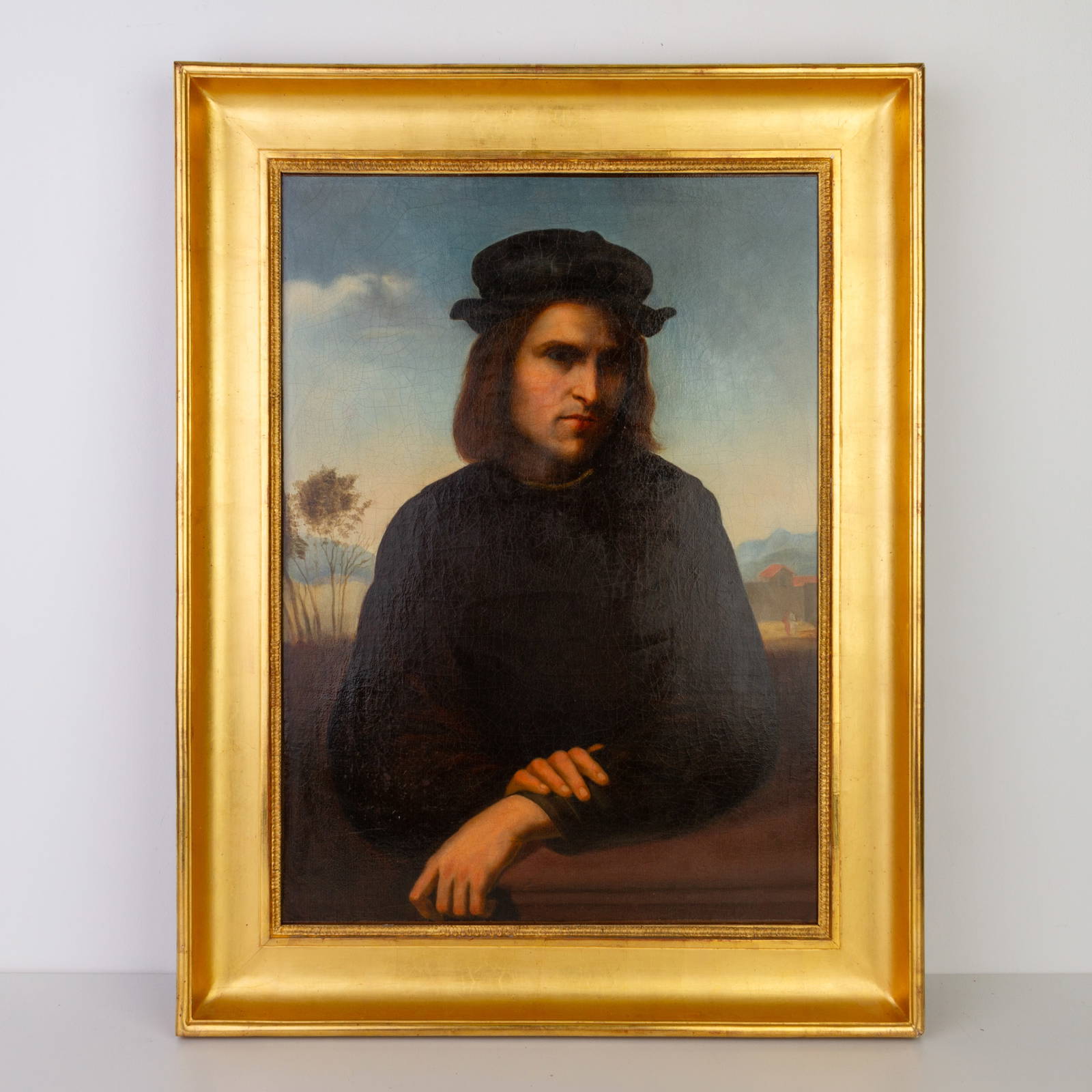 Large 18th Century Italian Old Master Portrait Oil Painting Of A ...