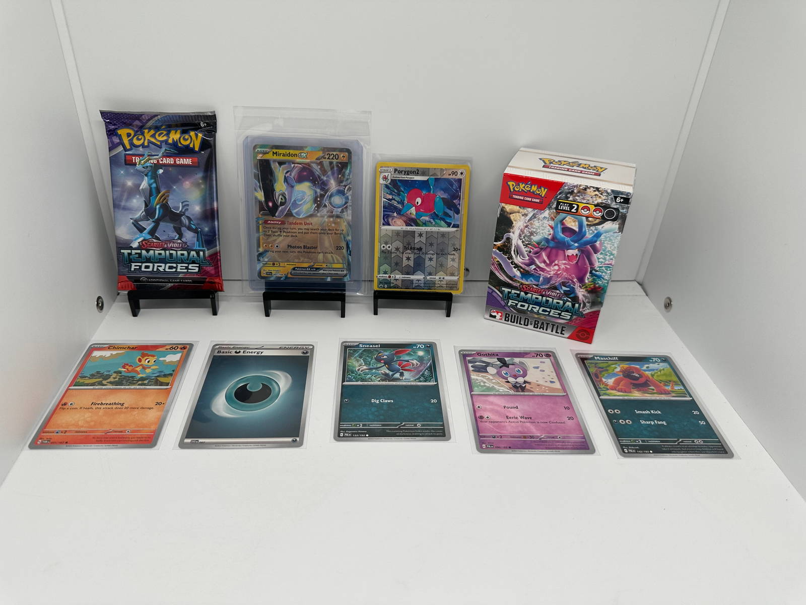 (7) Tcg Pokemon Temporal Forces Pack, Miraidon Ex Auction