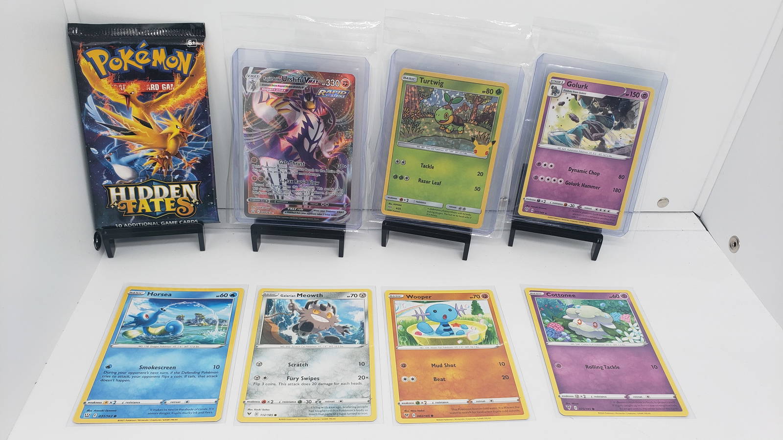 (8) Tcg Pokemon Hidden Fates Pack, 25th Anniversary, Vmax Auction