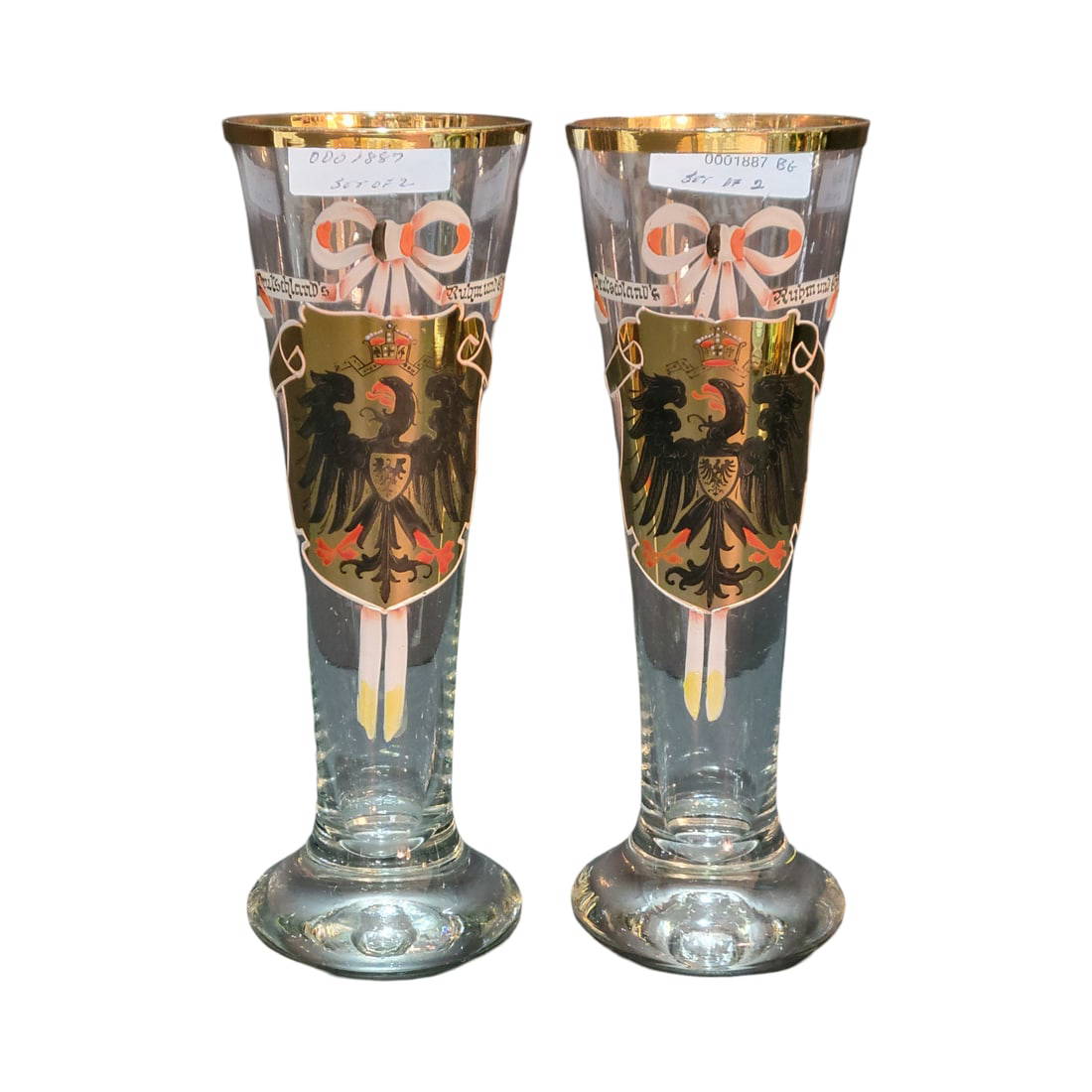 Pilsner Glasses, German Pilsner Glasses, Prussian Eagle Pilsner Glasses ...