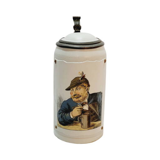 Mettlach #1644 I, German Beer Stein, The Hunter