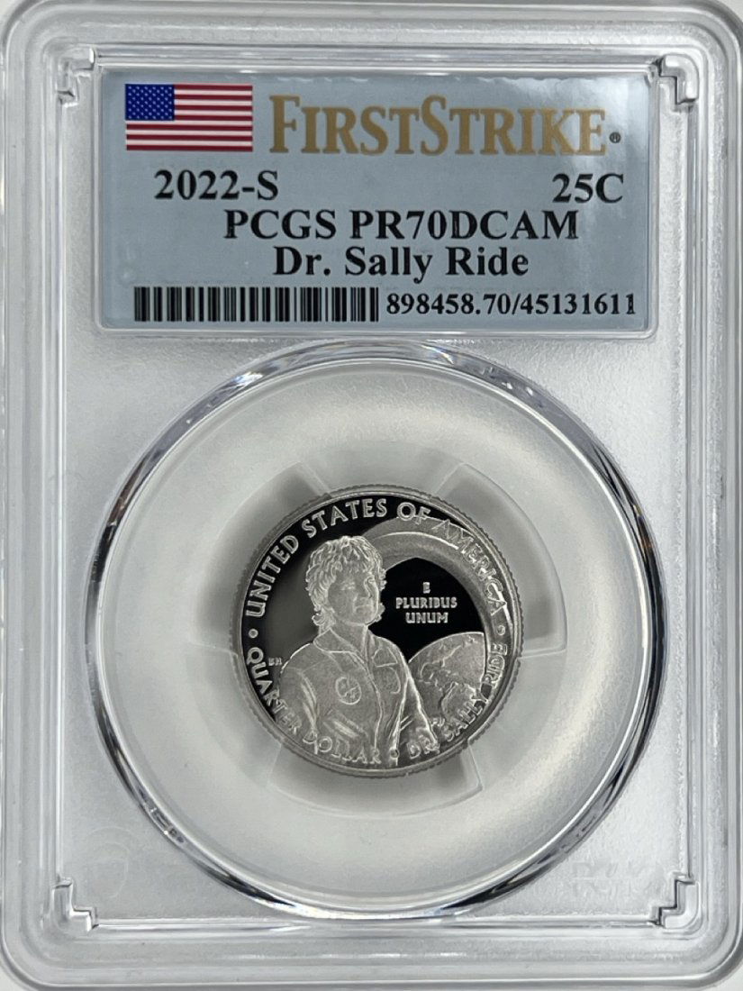 2022 S 25c Dr. Sally Ride Pcgs Pr70dcam Fs