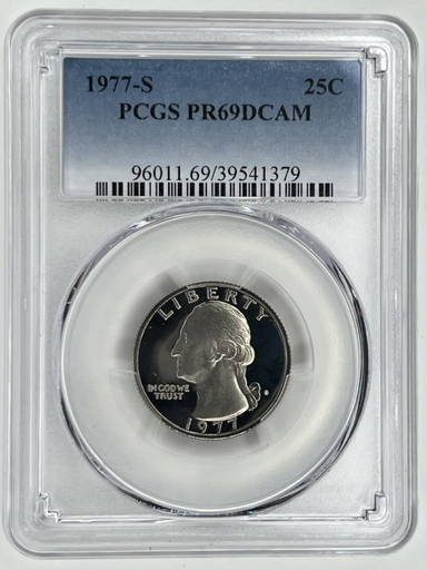 1977 S 25c Pcgs Pr69dcam