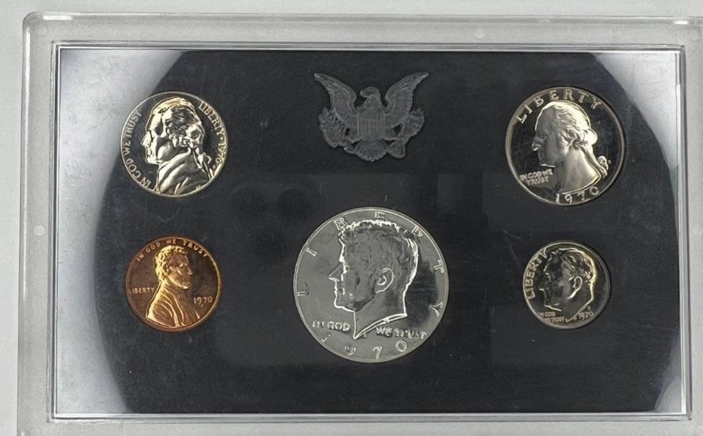 1970 Us Mint Proof Set 5 Coins 40% Silver Kennedy - Oct 10, 2023 | 320 Coins Llc In Ga