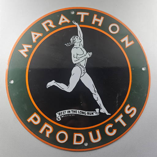 Marathon Products 12 Inch Porcelain Sign