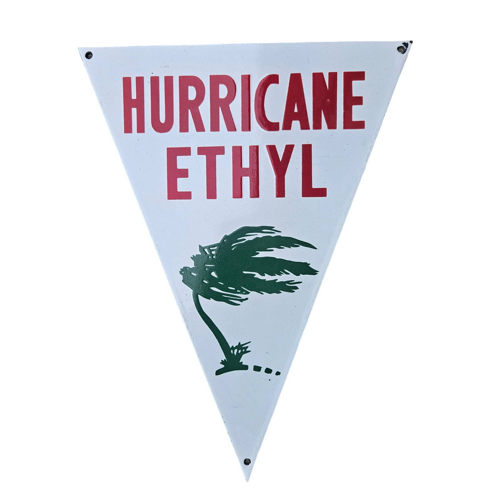 Rare 18x12" Hurricane Ethyl Porcelain Diecut Sign - Excellent Condition ...
