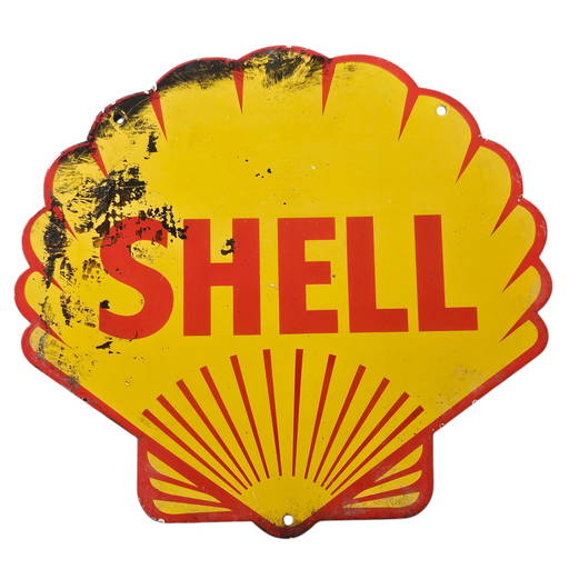 Vintage Shell Porcelain Sign Iconic Collectible Advertising Piece From ...