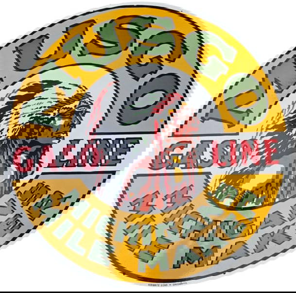 Rare Vintage Musgo Gasoline Porcelain Sign - A Unique Collectible ...