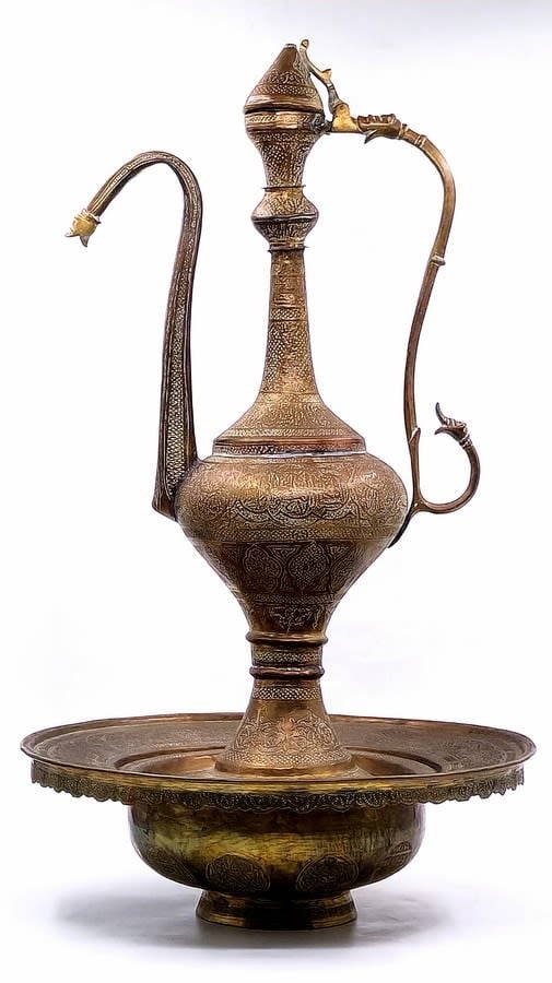 Buy An Antique 19th Century Syrian Aftaba And Matching Stand (basin And ...
