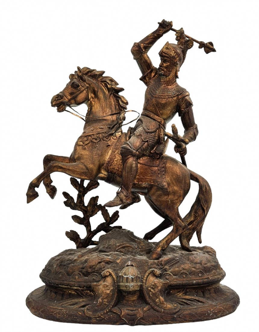 Theodore Doriot (french Sculptor, Born In 1868), Gold-painted Spelter ...