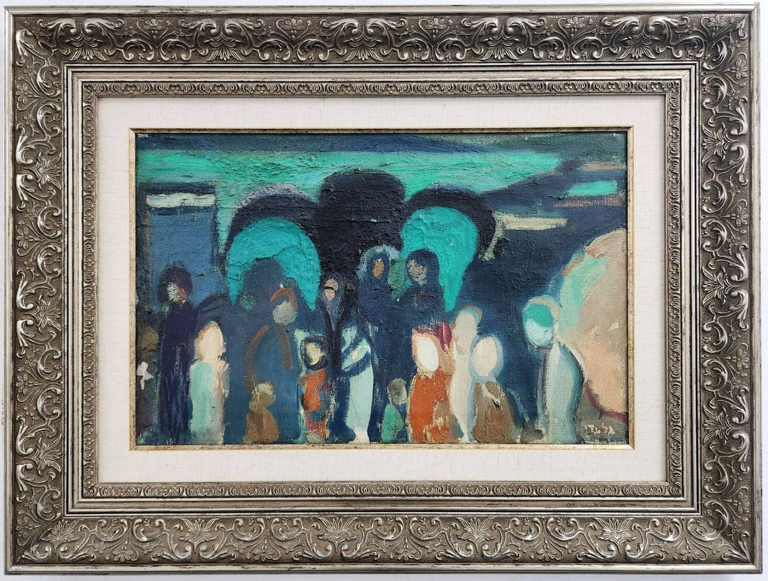 Buy Aharon Giladi (israeli, 1907-1993) - "praying In Safed" | Aqua Arts ...