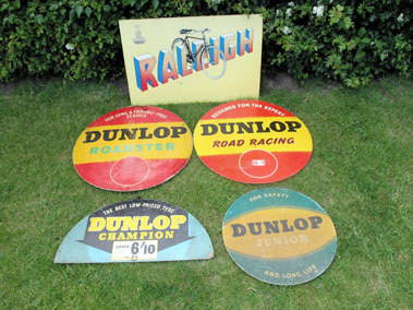 Raleigh Advertising Sign & Dunlop Tyre Displays