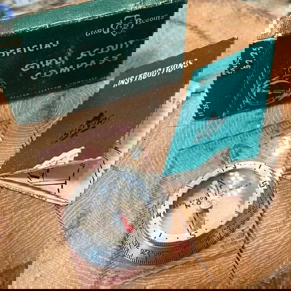 Vintage Official Girl Scout Compass With Instructions Auction