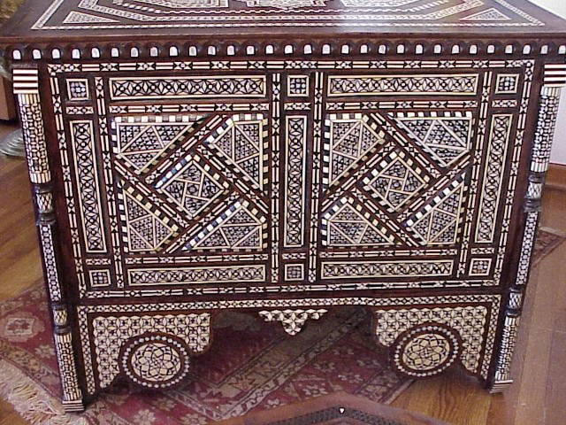 Syrian Desk Inlaid With Mother Of Pearl Auction