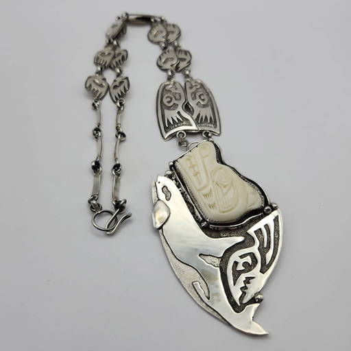 Sterling Dan Nieto Walrus Necklace 117g