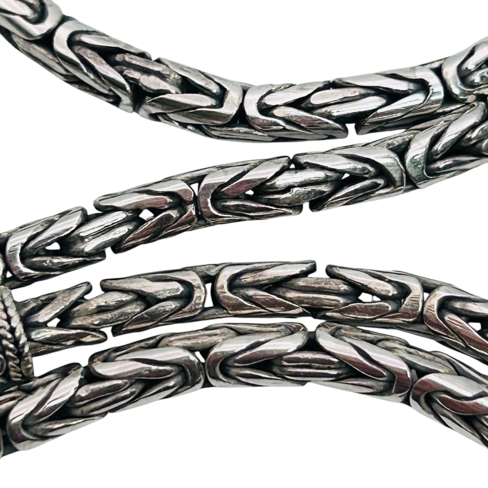 Bh Sterling Byzantine Chain Necklace 27 G Auction