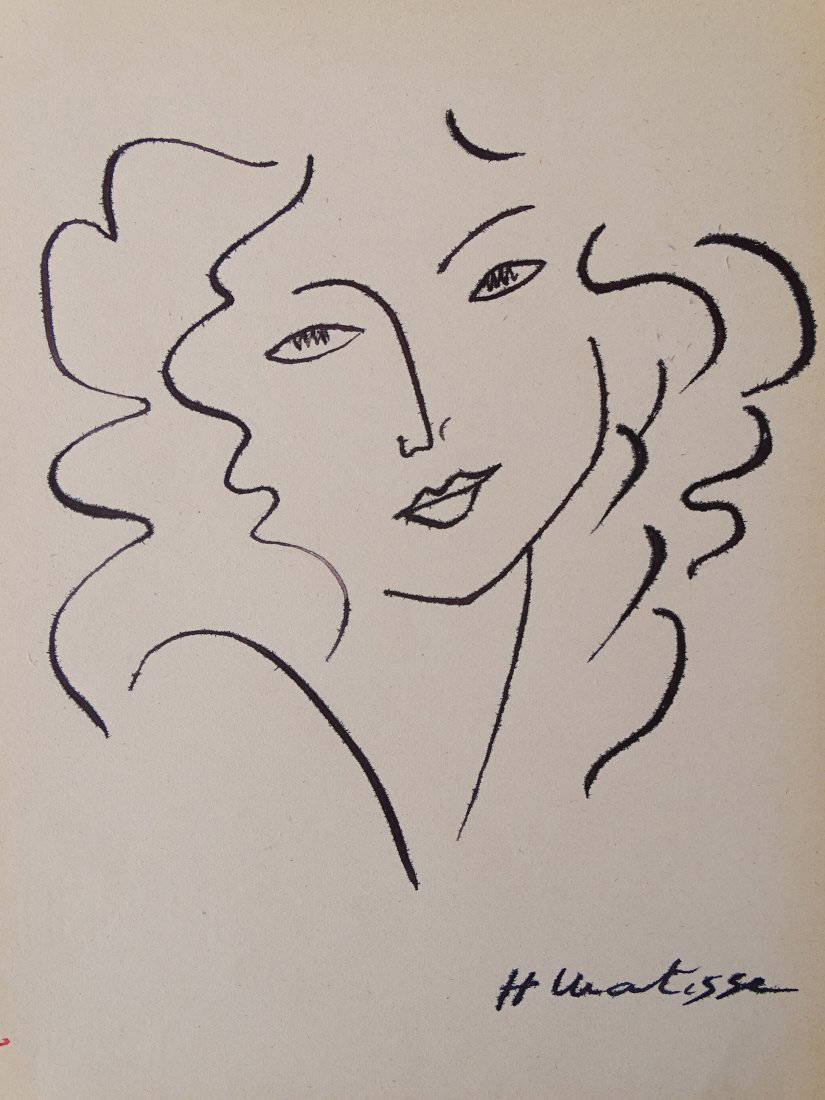 Henri Matisse, Hand Signed Drawing Auction