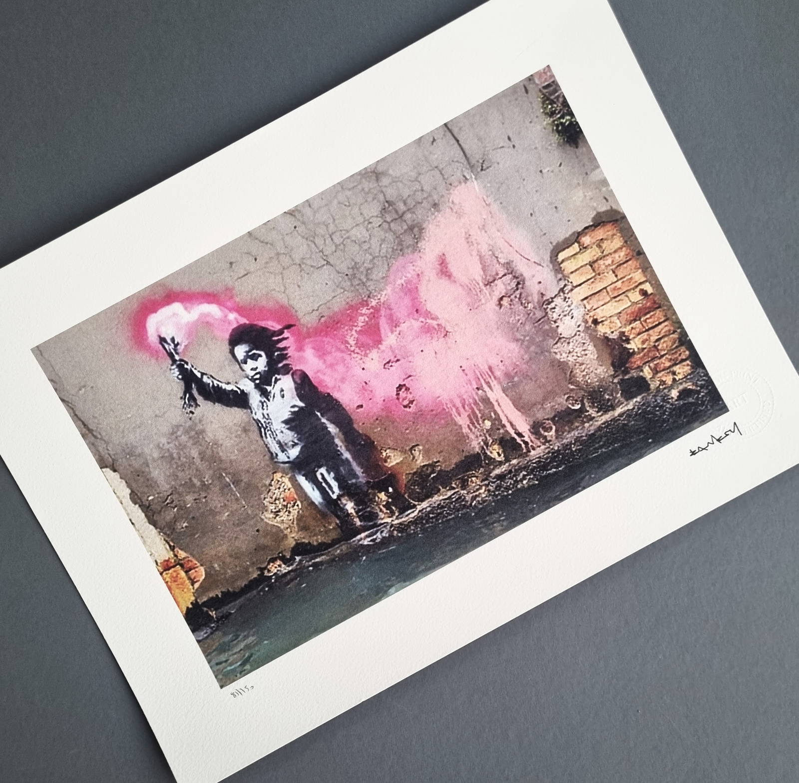 Banksy , Lithographie Signed , Numbered Coa Auction