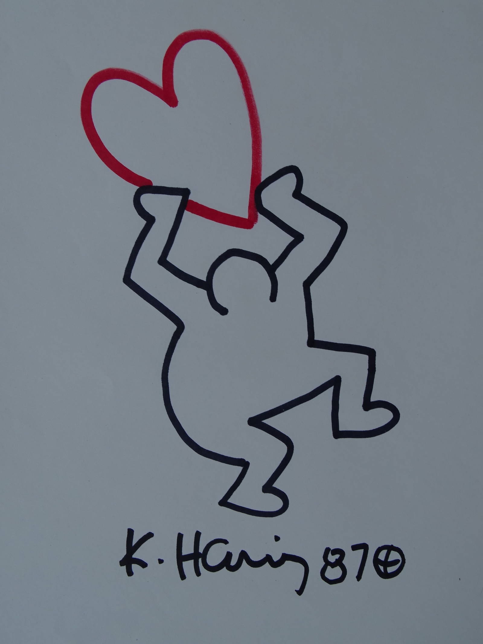 Keith Haring, Hand Signed, Drawing Auction
