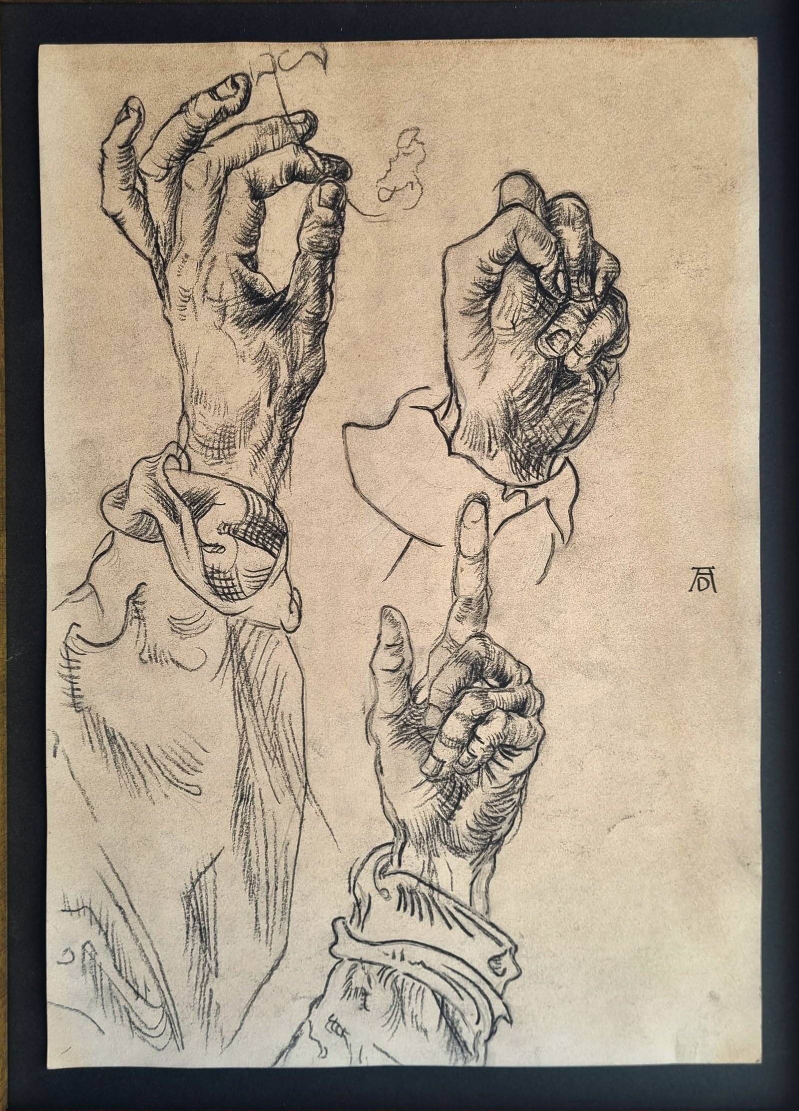 Albrecht Durer, Ink Drawing, Hand Signed Auction