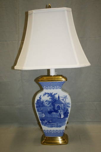 Spode "zoological" Blue Lamp