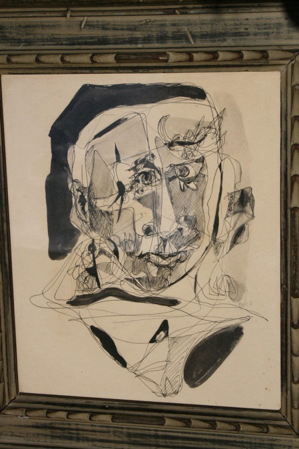 272: Pen/Ink Drawing, Cubist By Dante