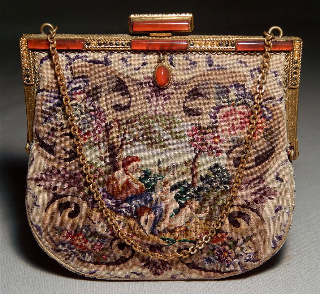 Lester Bags Petit Point Purse, New York