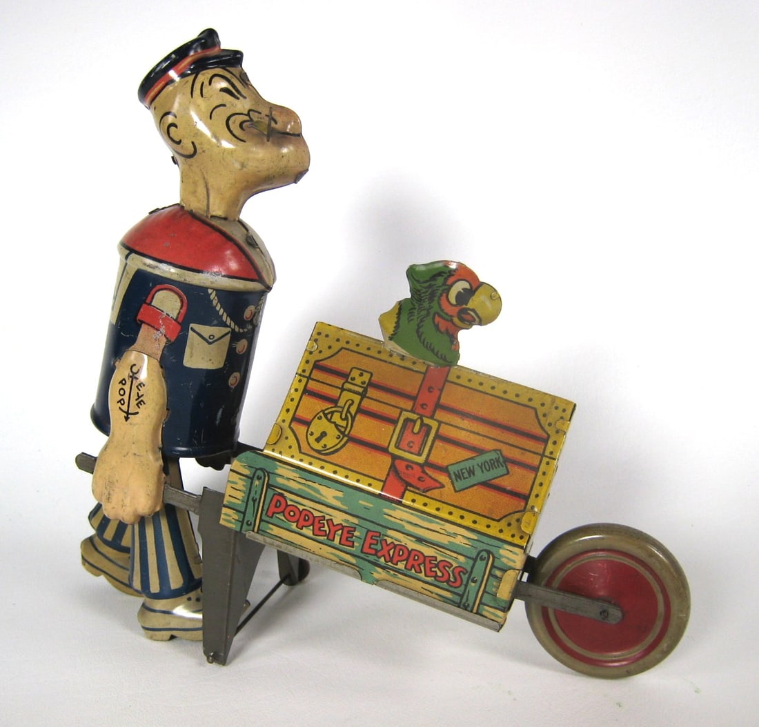 Marx Tin Windup Popeye & Baggage/popeye Express Tin Litho Wind-up Toy ...