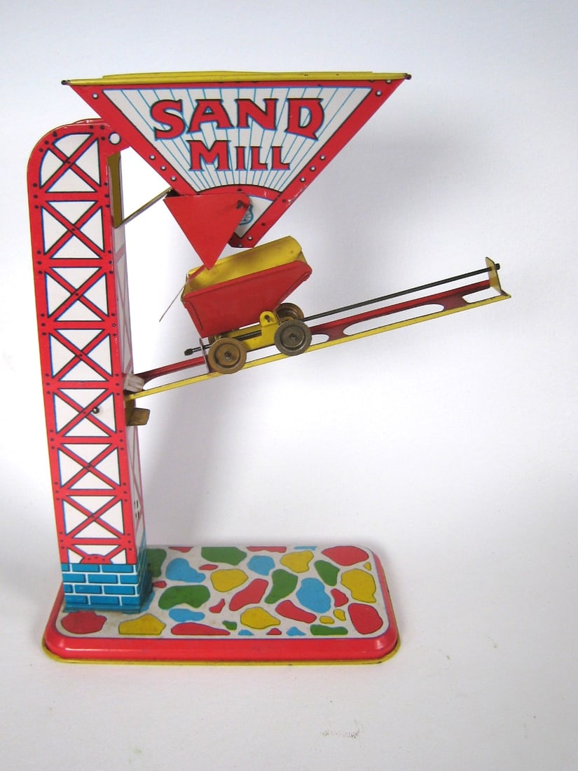J Chein Sand Mill Tin Litho Sand Toy Auction