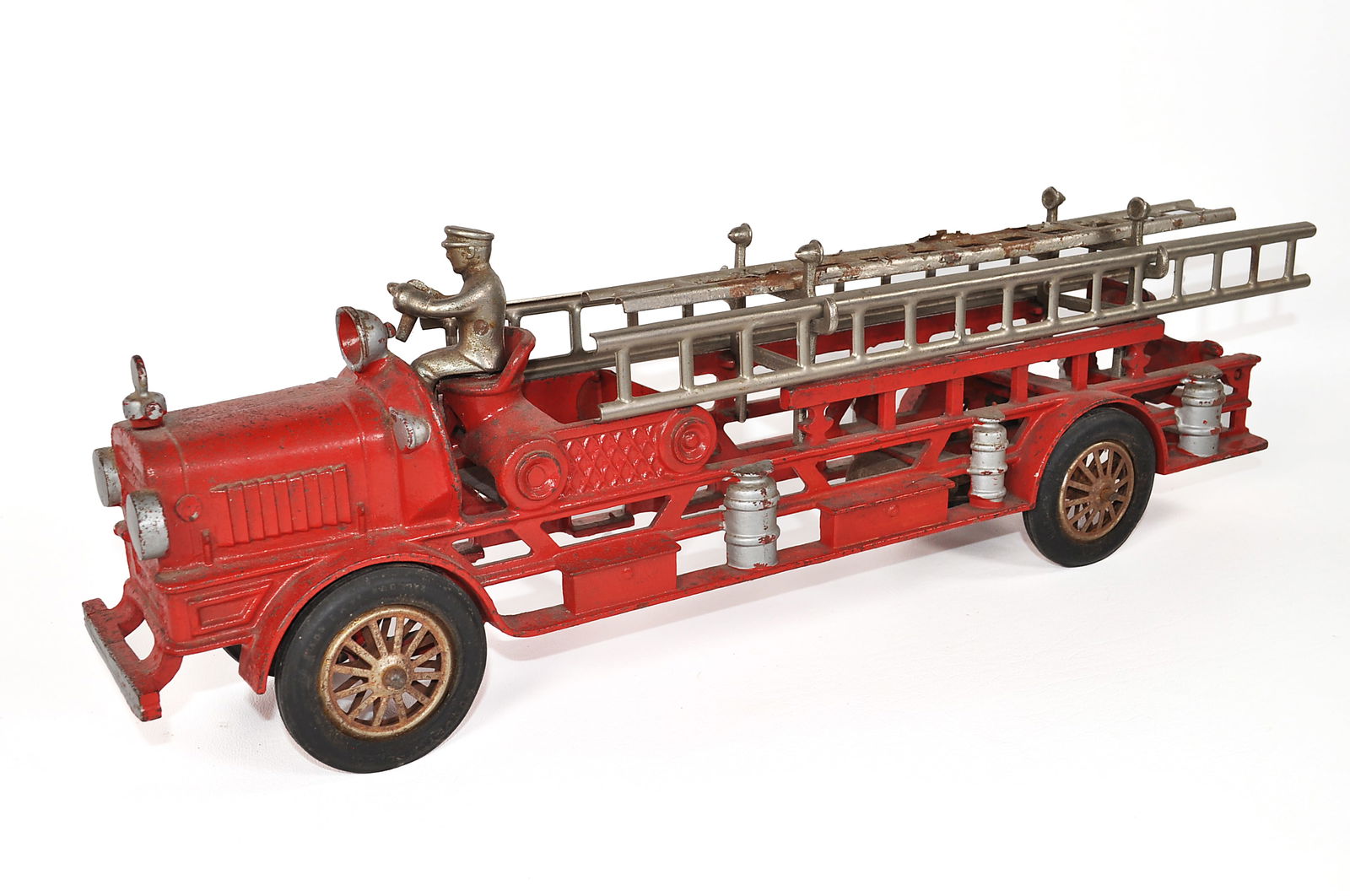 Largest Hubley Fire Ladder Truck At 20", Cast Iron Auction