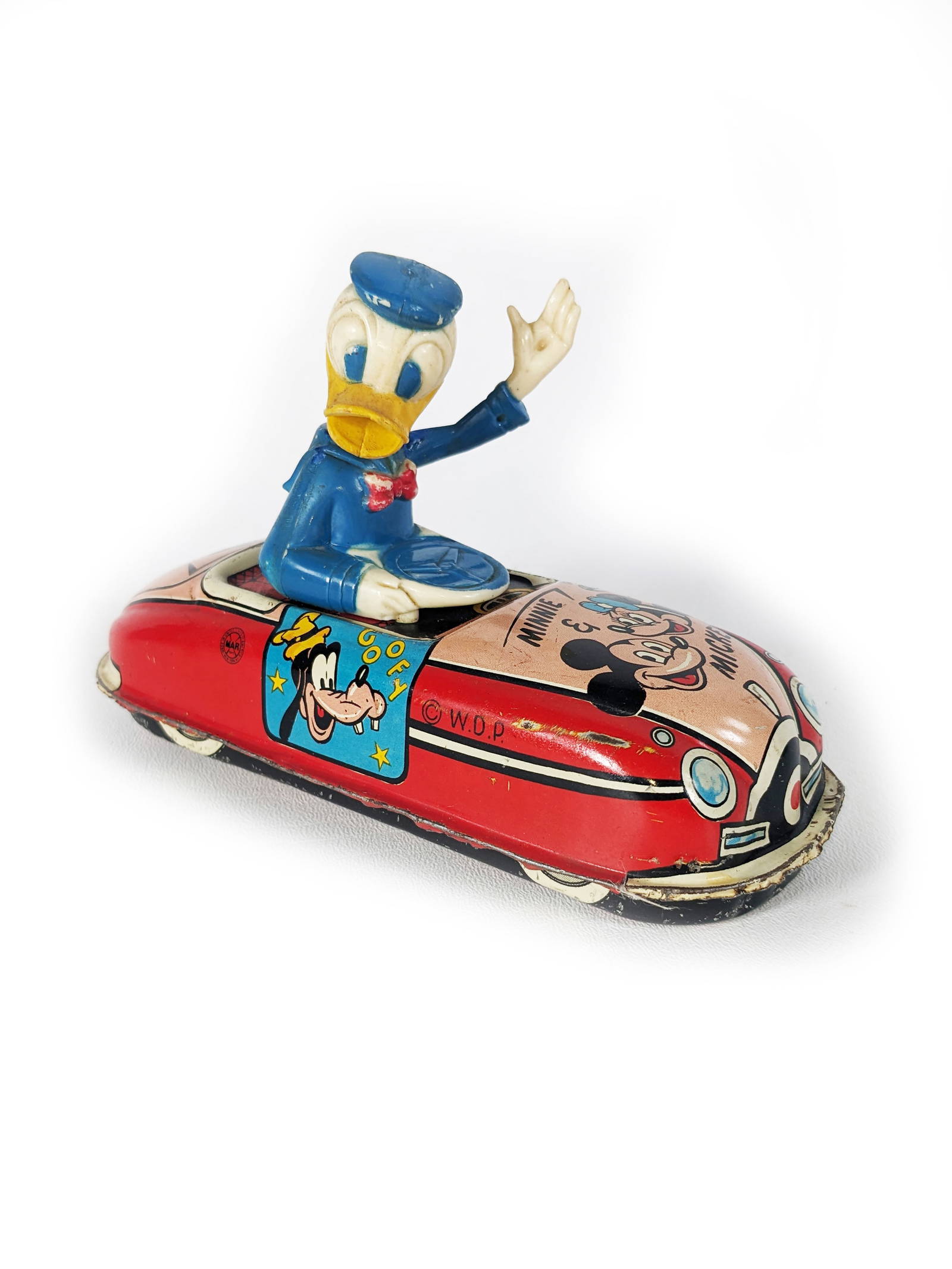 Marx Walt Disney Donald Duck Tin Litho Wind-up Car Auction