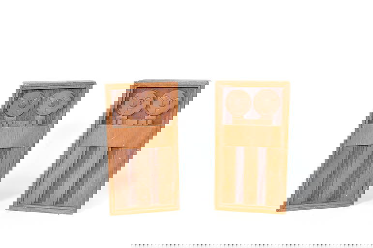 1960's Reel To Reel Computer Wood Bookends