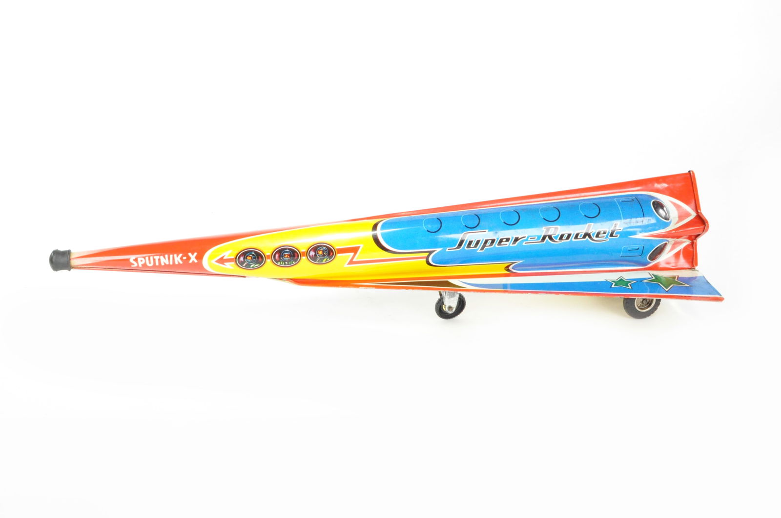 Sputnik X Extra-large Space Rocket Tin Toy, Wuco Western Germany Auction