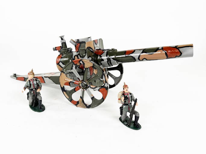 Custom Painted Cannon And Toy Soldiers By Alan F. Kelsey