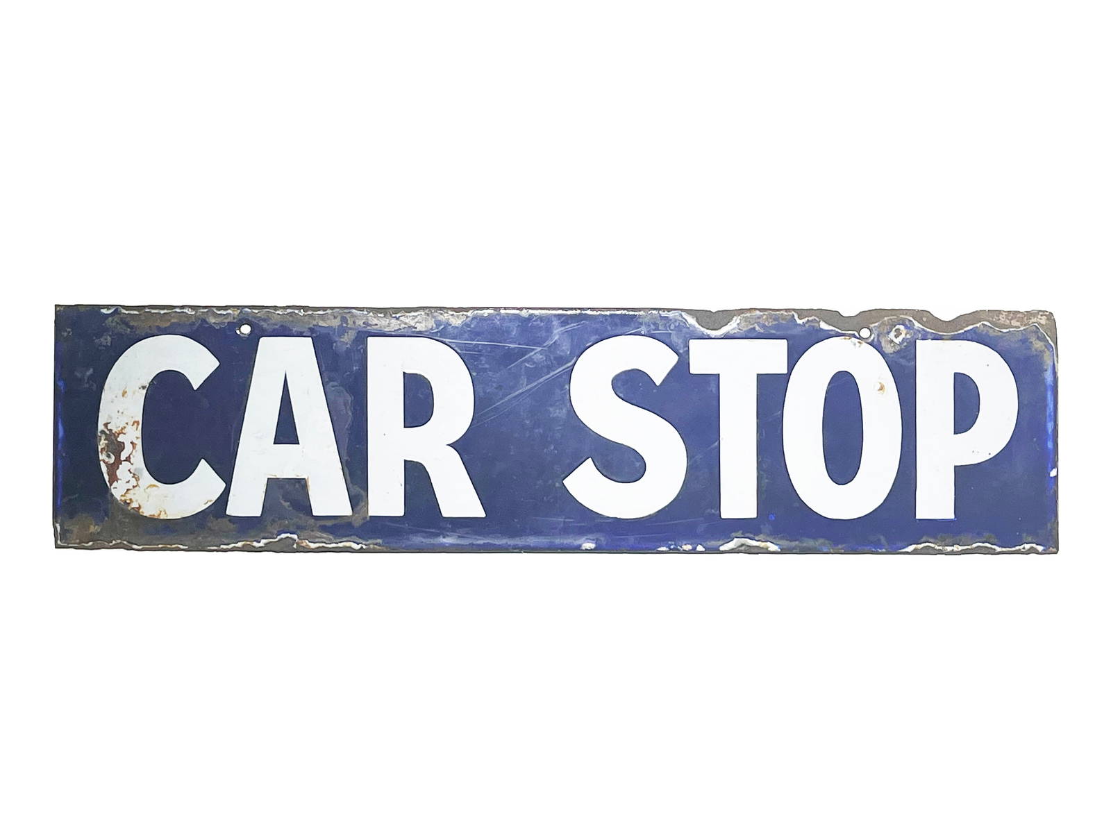 Porcelain Car Stop Sign Circa 1920s. Auction
