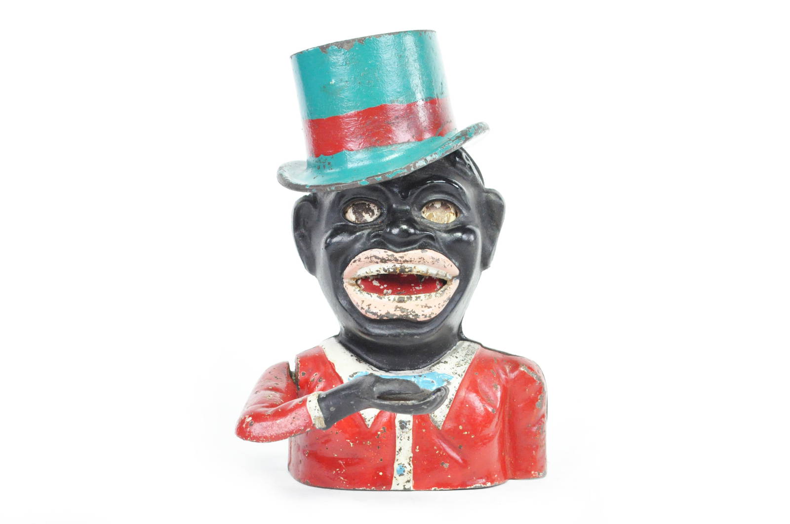 John Harper Cast Iron Mechanical Jolly "n" W/top Hat Bank English Black ...