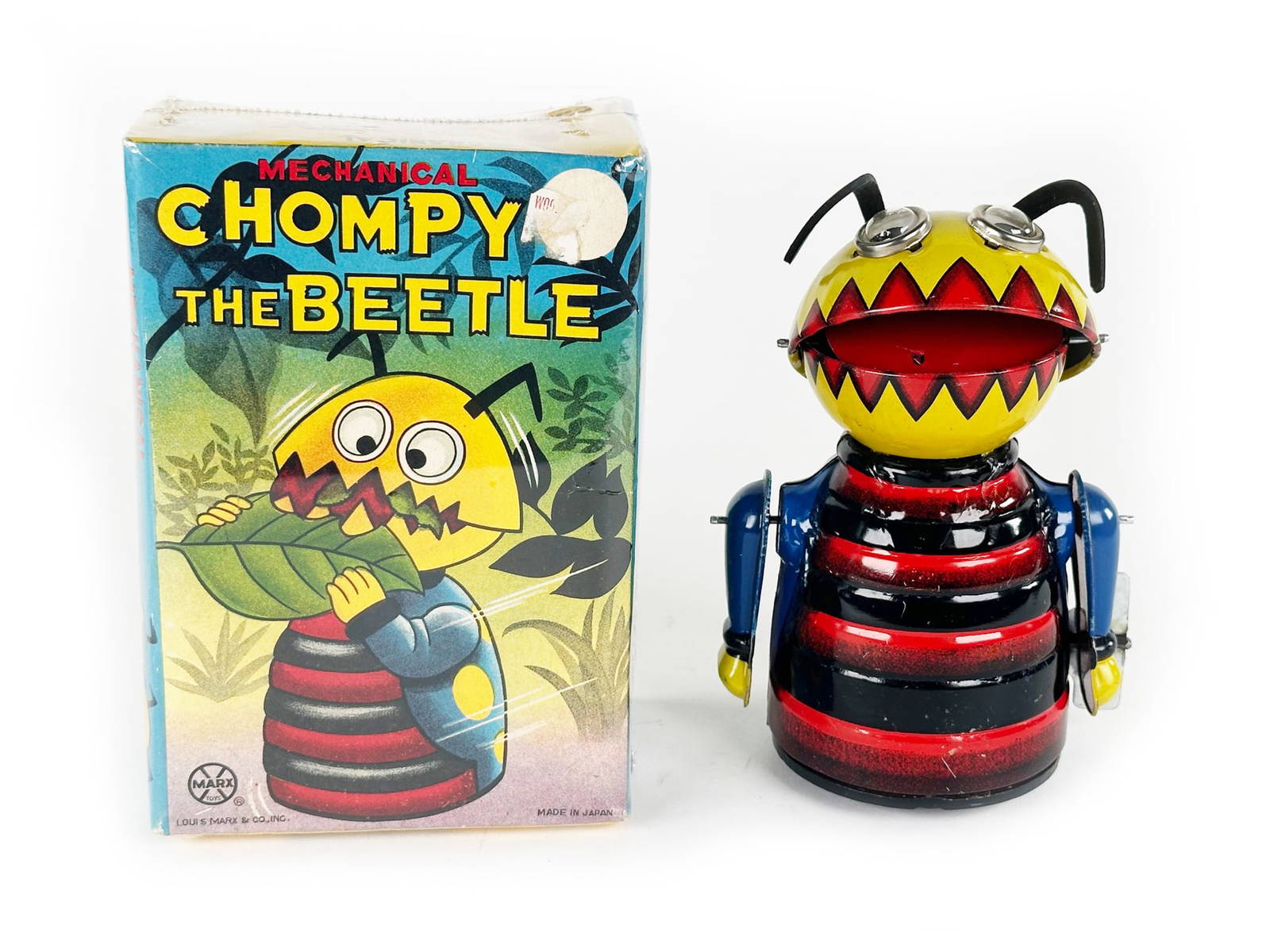 Marx Tin Litho Windup Chompy The Beetle Boxed Auction