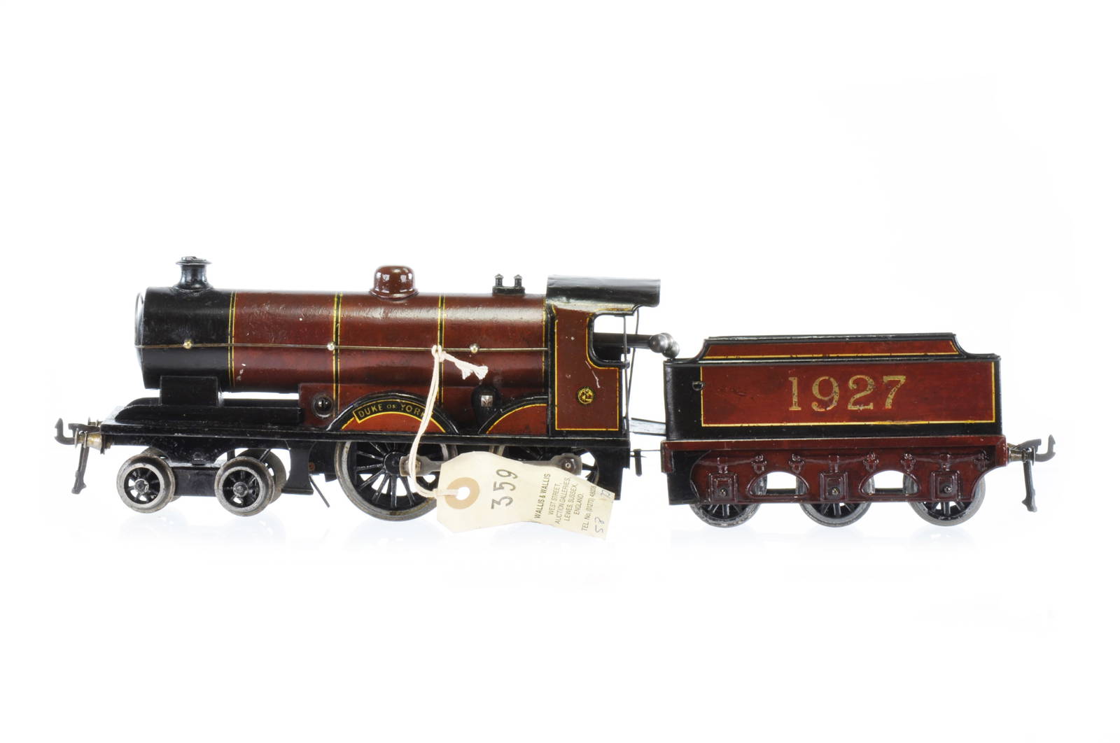 Basset Lowke Duke Of York 4 4 0 Locomotive And Tender O Gauge Auction