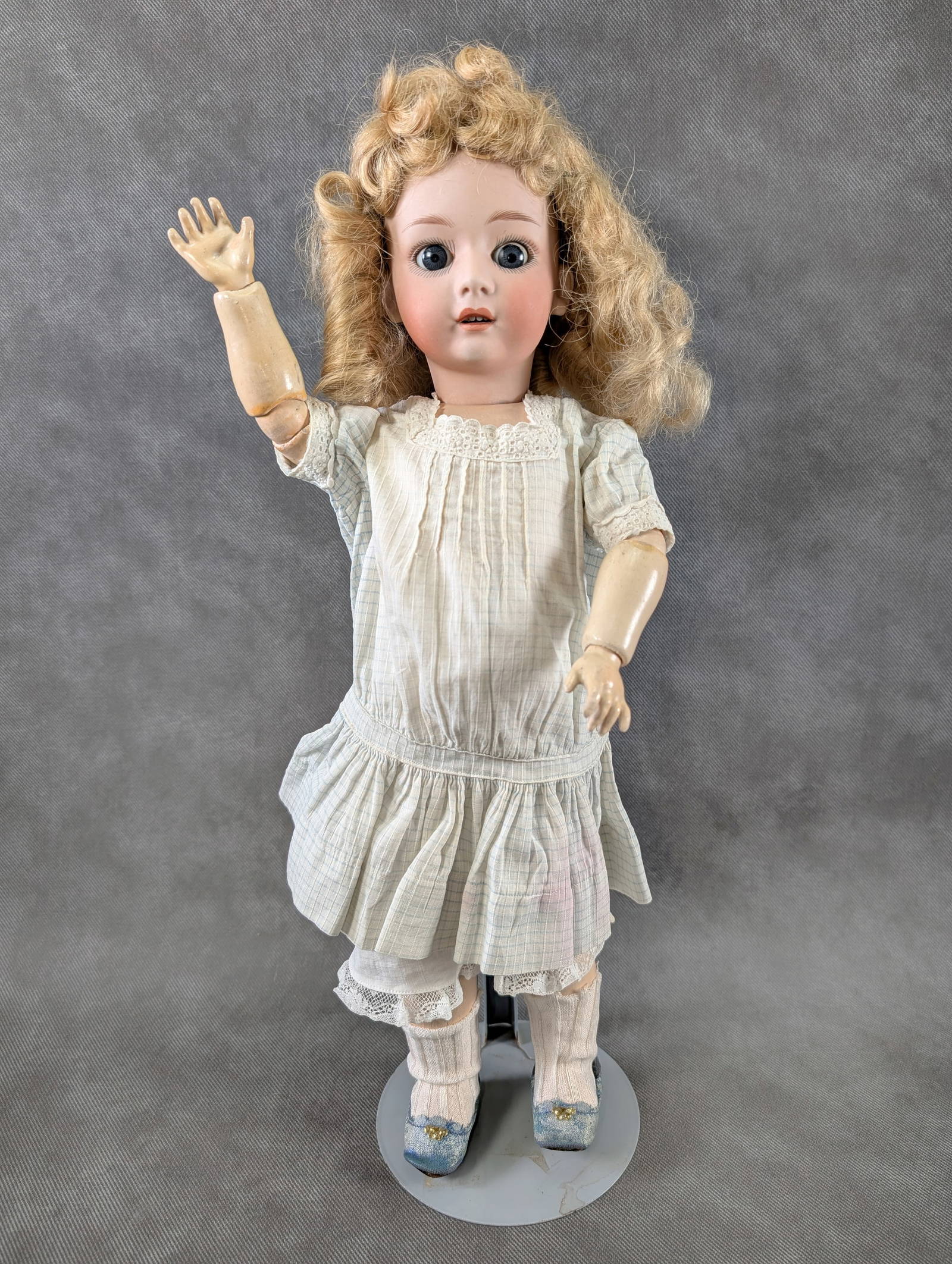 German Gebruder Heubach 8192 Bisque Head Child Doll Sleep Eyes Auction