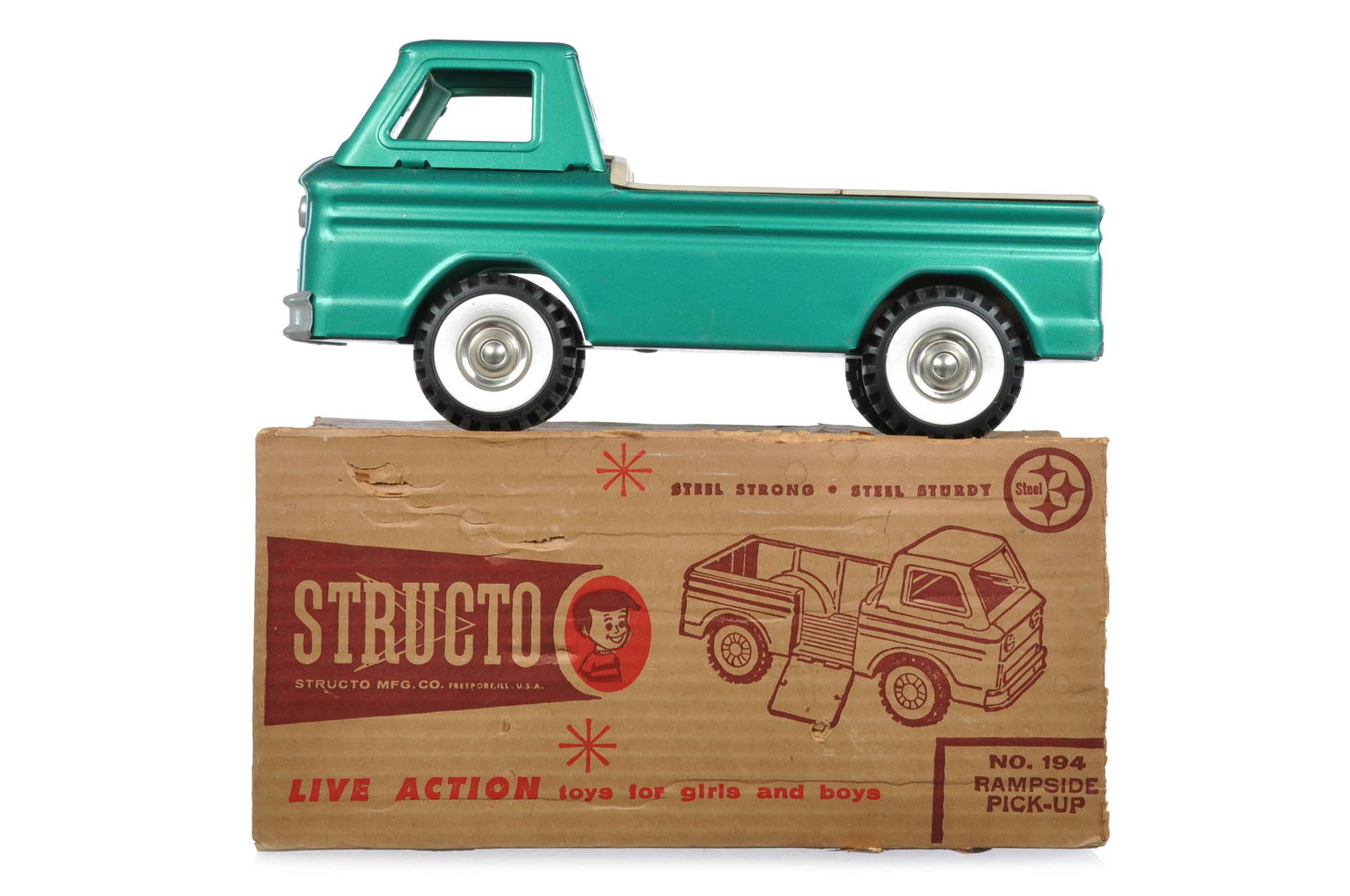 1960s Structo No. 194 Rampside Pick-up Truck Boxed Auction