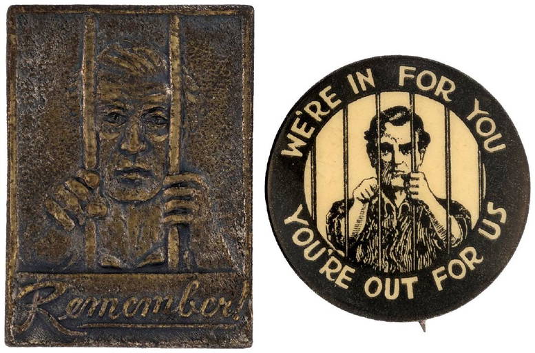 Ralph Chaplin Iww Labor Pin Back Badge And Button With
