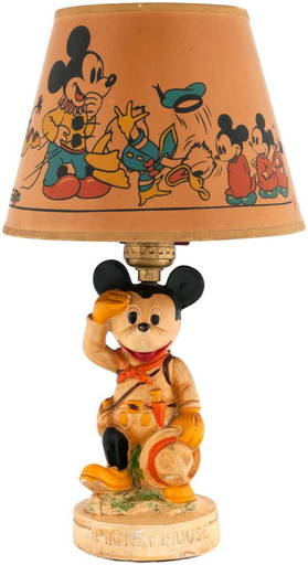 "mickey Mouse" Scout La Mode Lamp & Original Shade.