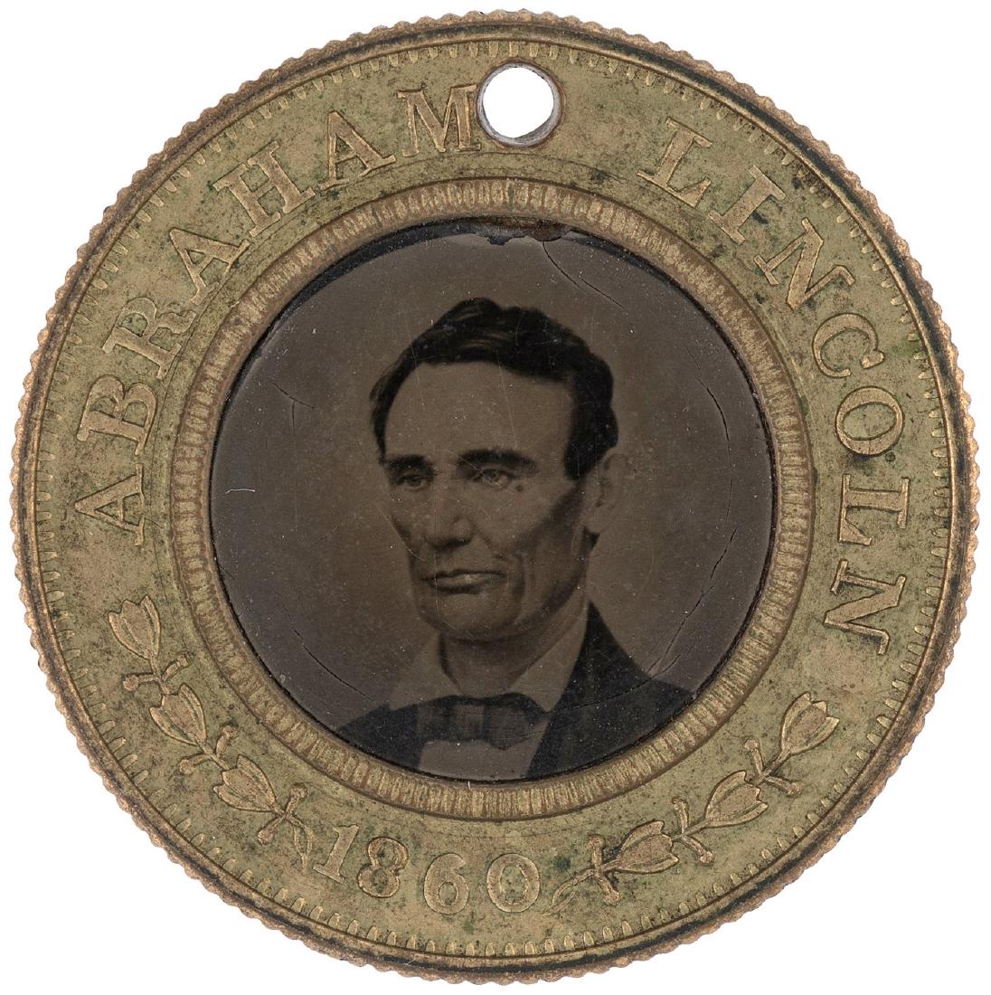 LINCOLN/HAMLIN 1860 FERROTYPE RARE VARIETY SIMILAR TO DeWITT 1860-90 ...