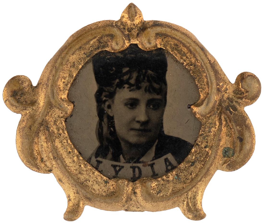 LYDIA THOMPSON FERROTYPE OF QUEEN OF BURLESQUE WHO