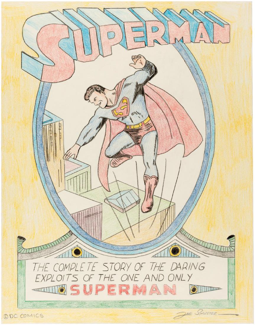 "SUPERMAN" #1 COVER IMAGE ORIGINAL ART BY SUPERMAN