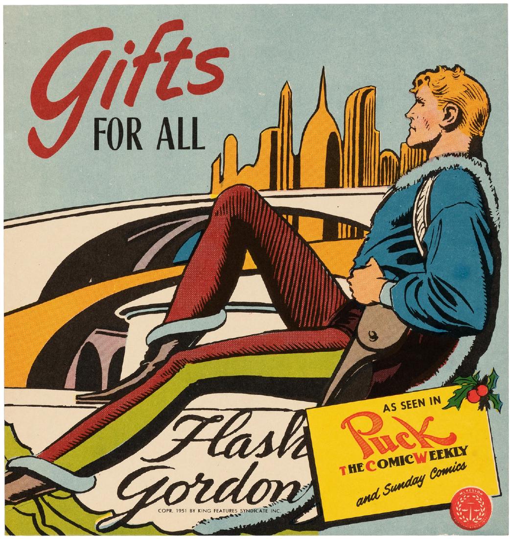 "PUCK - THE COMIC WEEKLY" MAGAZINE STORE SIGN LOT WITH