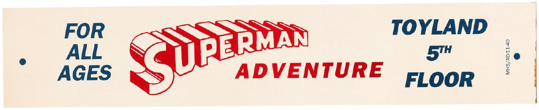"SUPERMAN ADVENTURE" MACY'S TOYLAND SIGN.