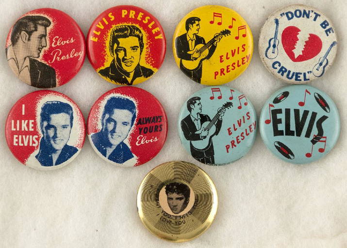 Elvis Presley 1956 Button Lot.