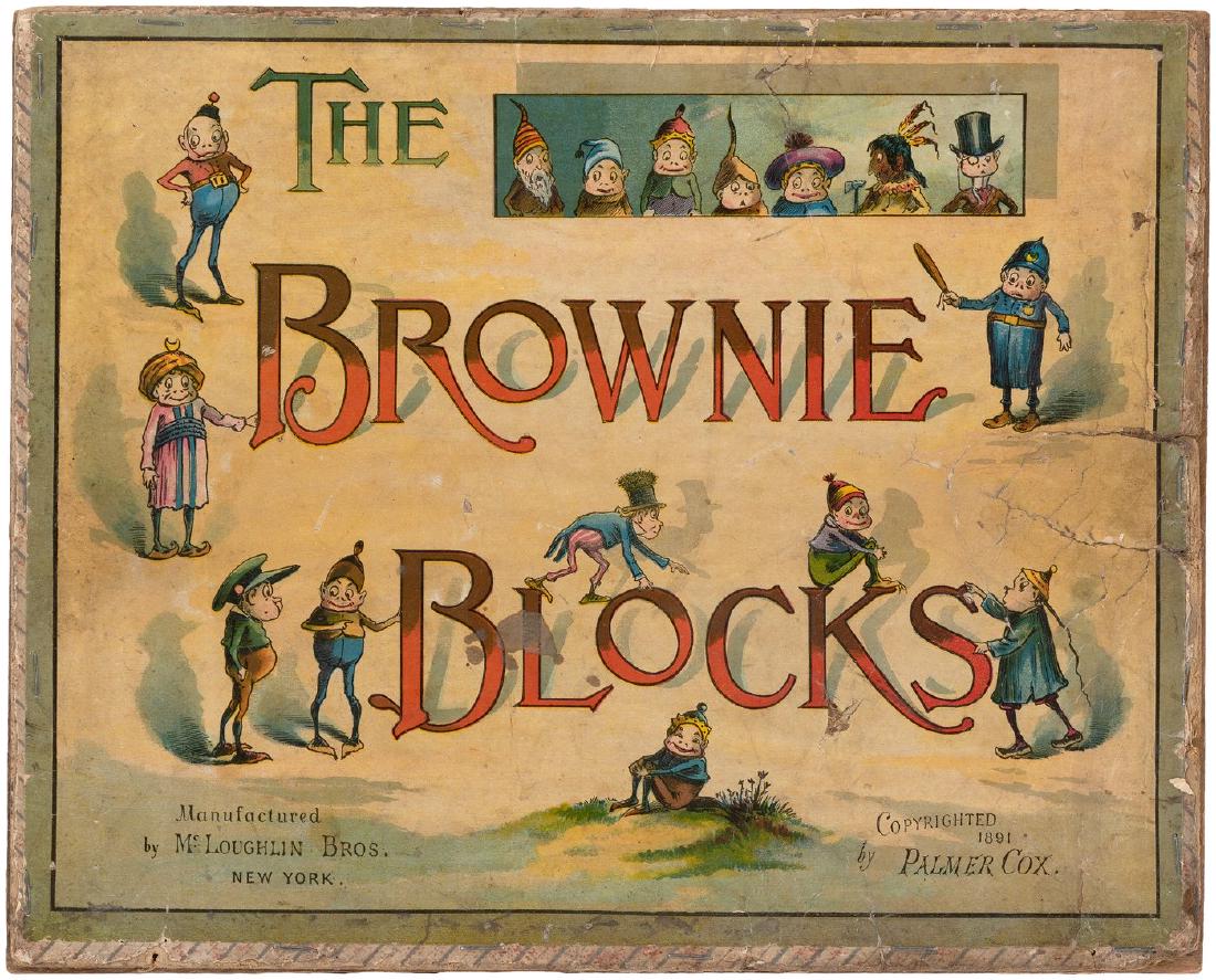 PALMER COX'S "THE BROWNIE BLOCKS" BOXED SET.