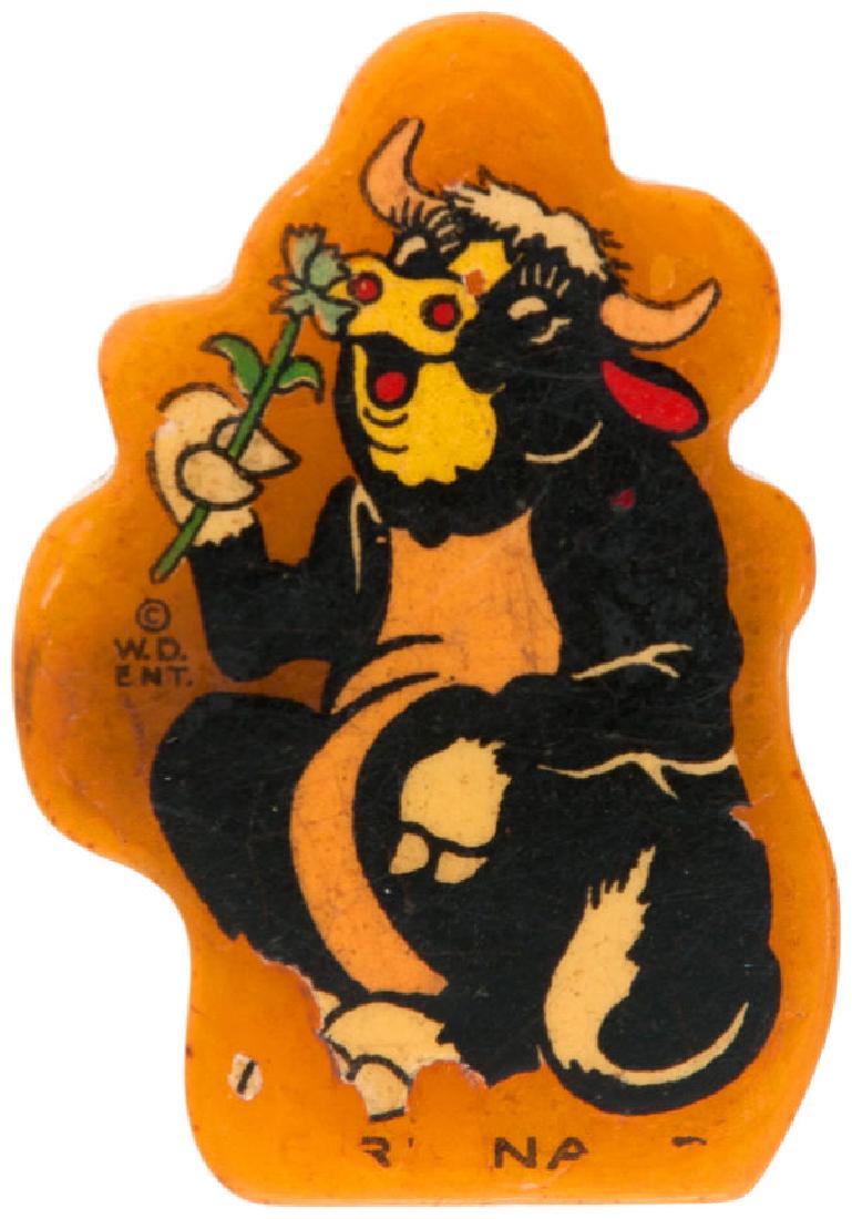 Ferdinand The Bull Smelling A Flower Catalin Plastic